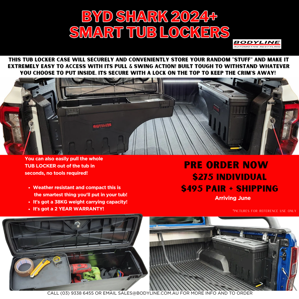 BYD Shark 2024+ Smart Tub Lockers – Bodyline Automotive Restyling