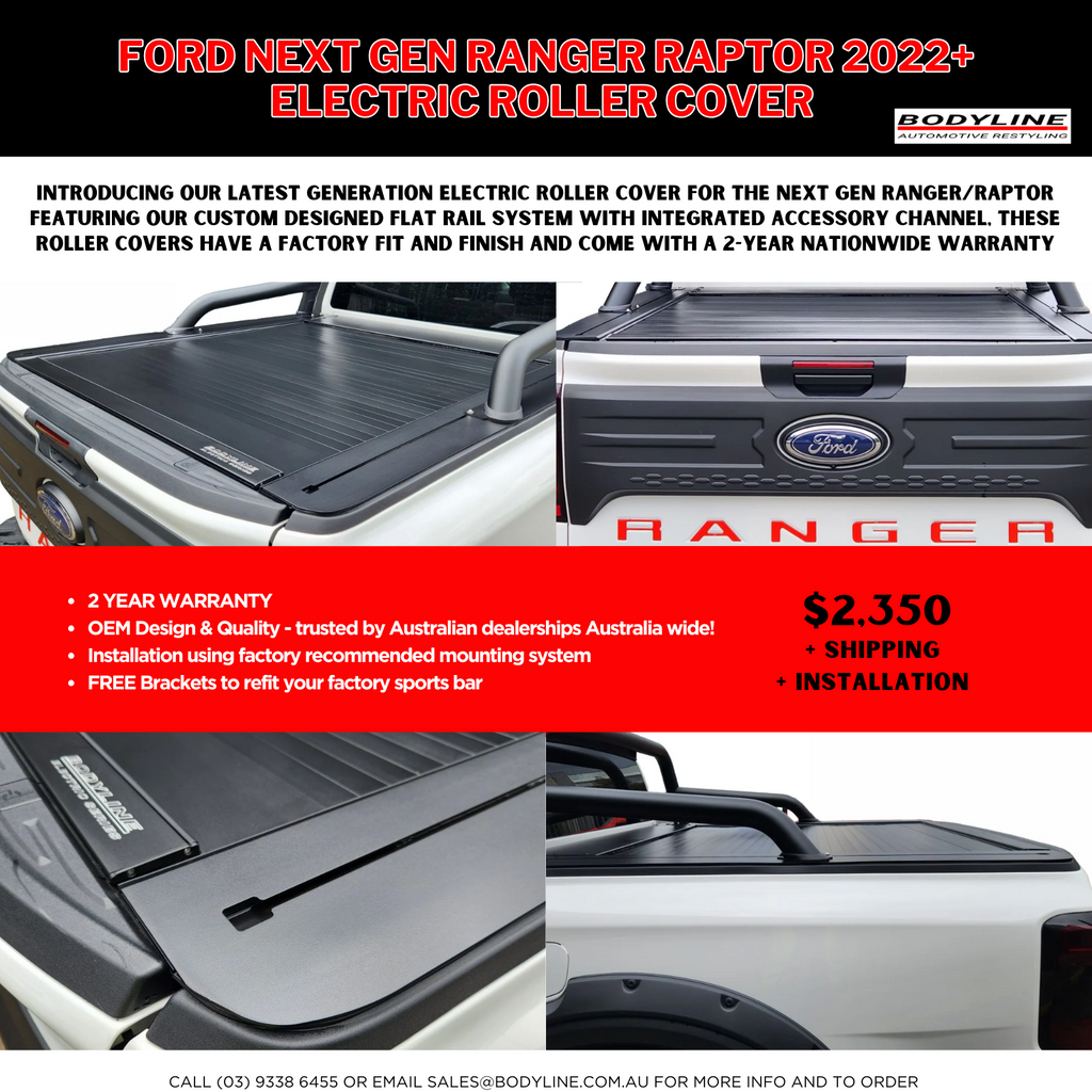 Ford Next Gen Ranger Raptor 2022+ Electric Rollercover – Bodyline ...