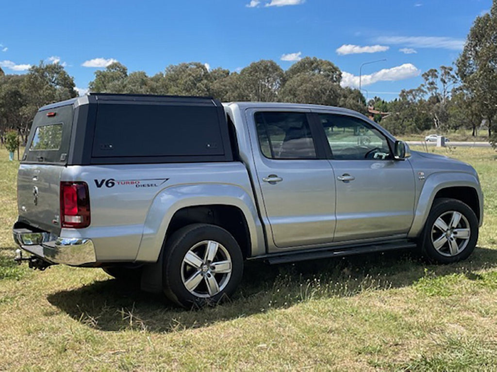 VW AMAROK DC 2010-2022 BLACK TITAN HYBRID CANOPY - Stainless Steel All ...