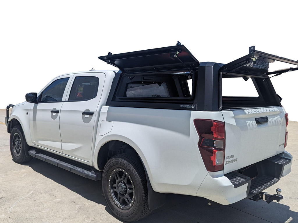 Isuzu D-MAX DC 2012-2020 BLACK TITAN HYBRID CANOPY - Stainless Steel A ...