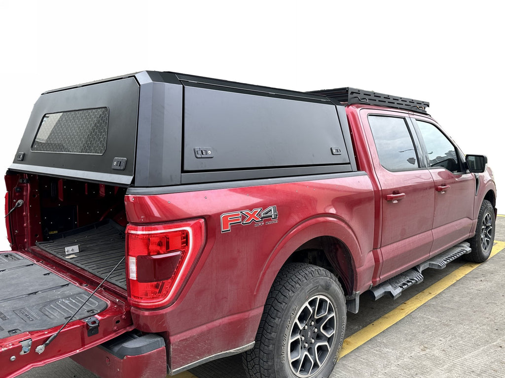 Ford F150 1500 5ft 2021+ BLACK TITAN HYBRID CANOPY - Stainless Steel A ...