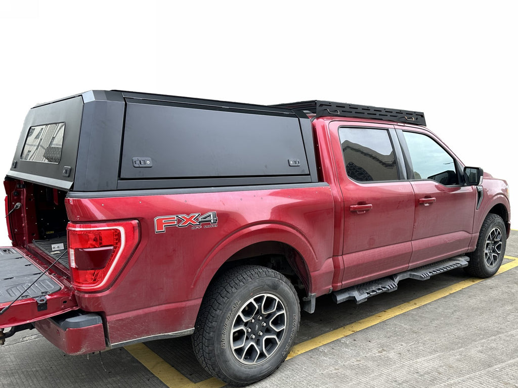 Ford F150 1500 5ft 2021+ BLACK TITAN HYBRID CANOPY - Stainless Steel A ...