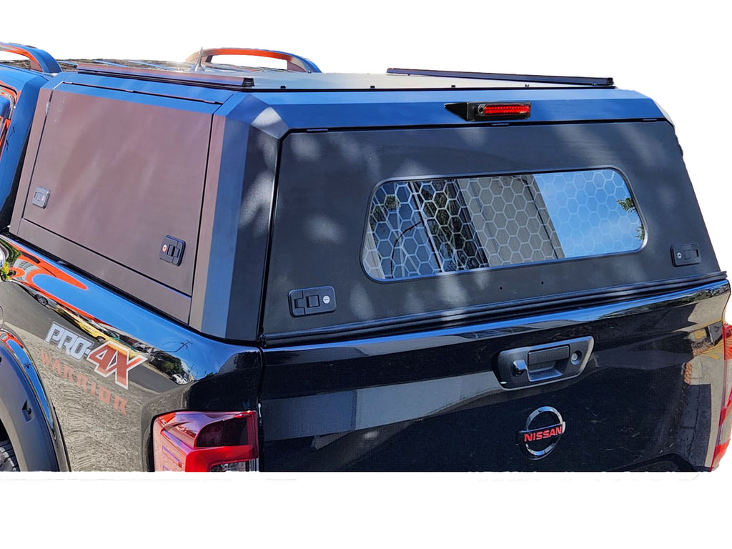 Nissan NAVARA NP300 DC 2015-2023 BLACK TITAN HYBRID CANOPY - Stainless ...