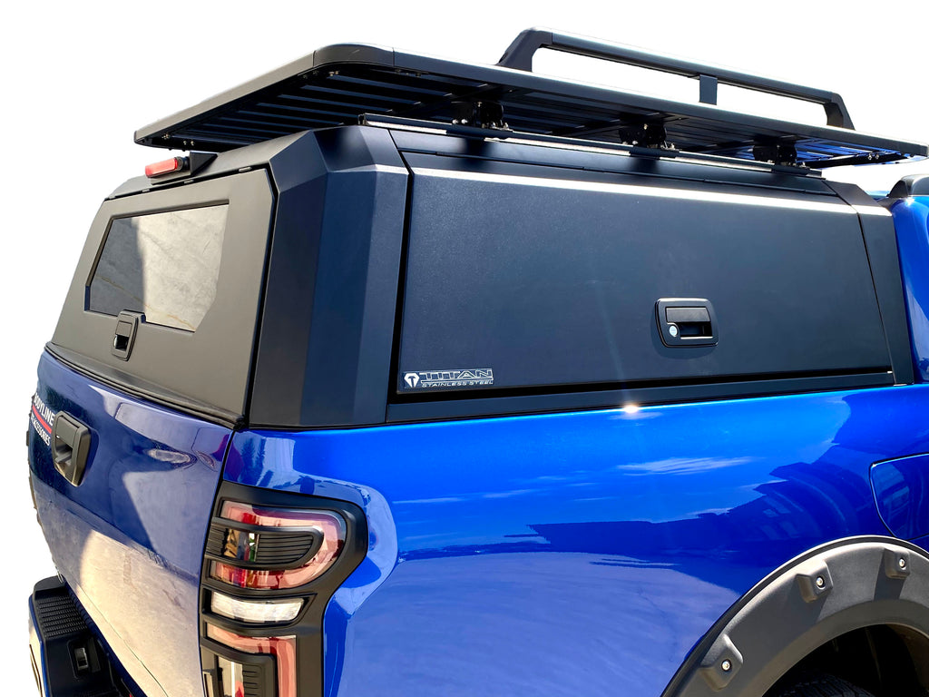 VW AMAROK (All New) DC 2023+ BLACK TITAN PRO HYBRID CANOPY - Stainless ...