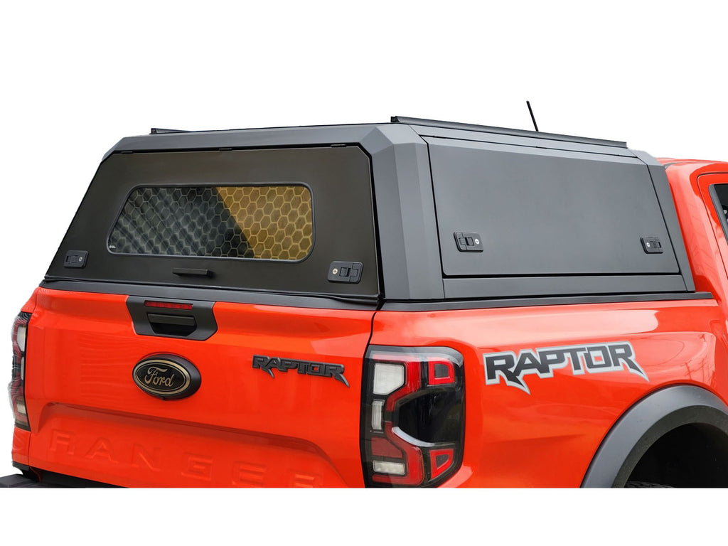 Ford RAPTOR RA (Next Gen) DC 2022+ BLACK TITAN HYBRID CANOPY - Stainle ...