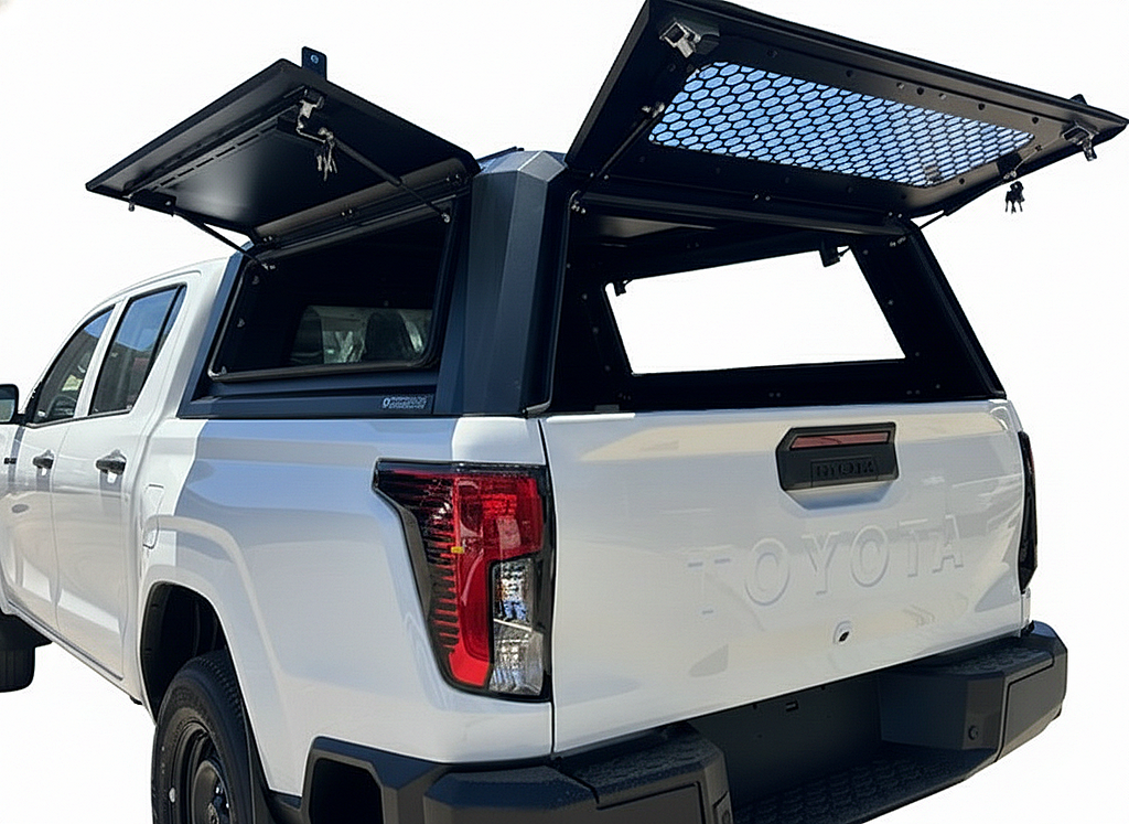 Toyota HILUX SR5 ROGUE DC 2026+ BLACK TITAN HYBRID CANOPY - Stainless ...
