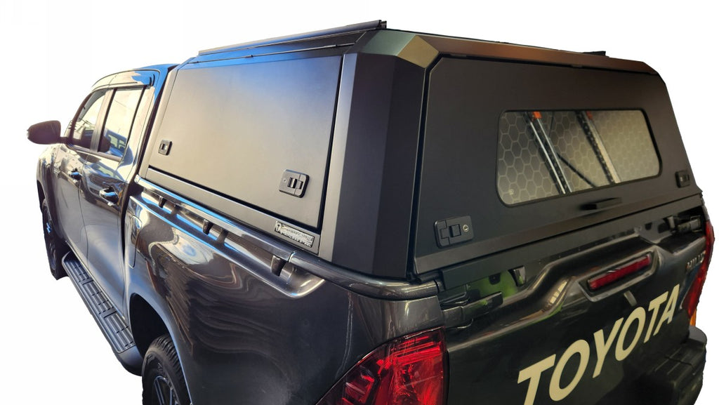 Toyota HILUX REVO SR (J-DECK) DC 2015-2025 BLACK TITAN HYBRID CANOPY ...