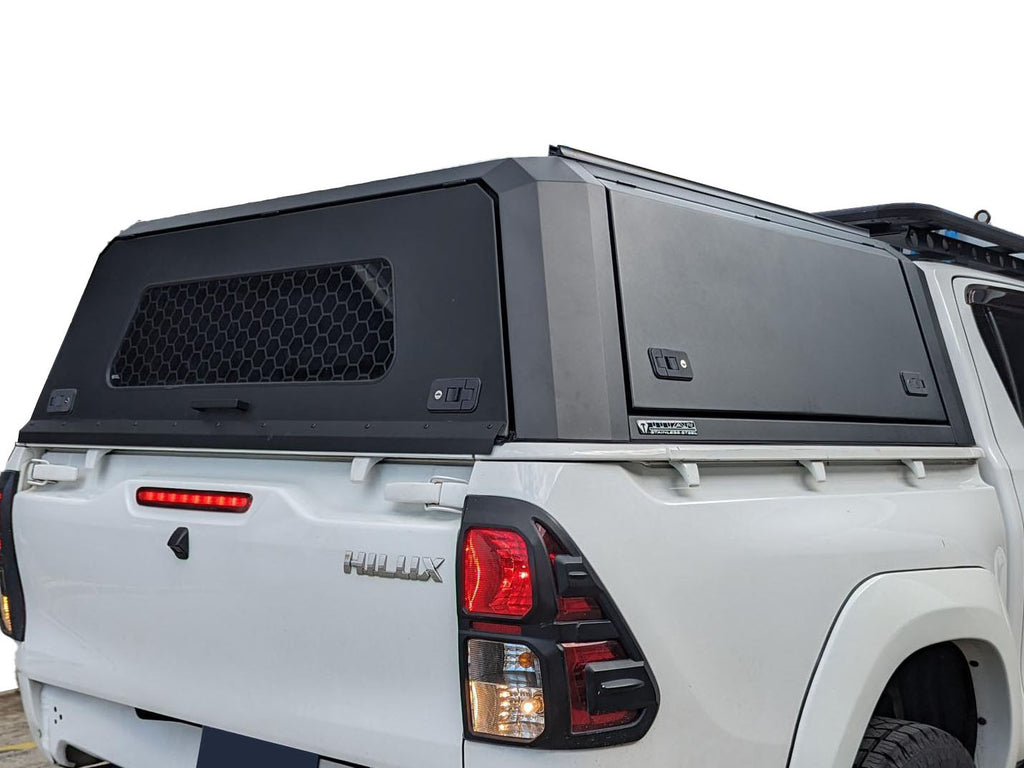 Toyota HILUX REVO SR (J-DECK) DC 2015-2025 BLACK TITAN HYBRID CANOPY ...
