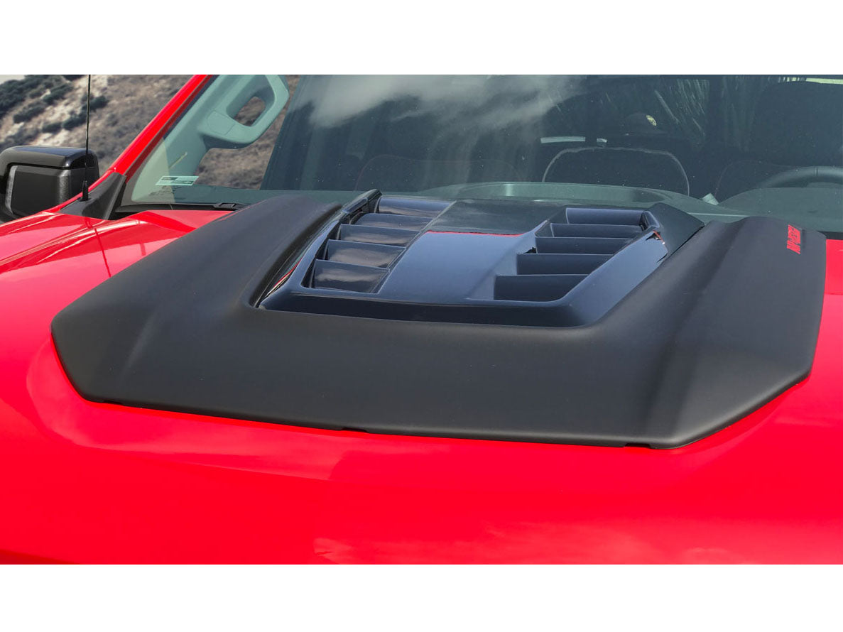 Chev SILVERADO 2019-2025 AIR DESIGN Bonnet Hood Scoop - SATIN BLACK ...