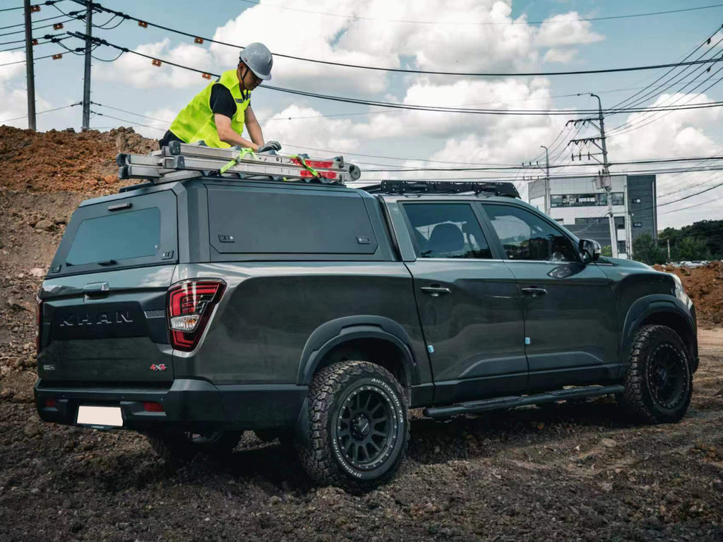 Ssangyong MUSSO XLV 2019-2023 BLACK TITAN HYBRID CANOPY - Stainless St ...